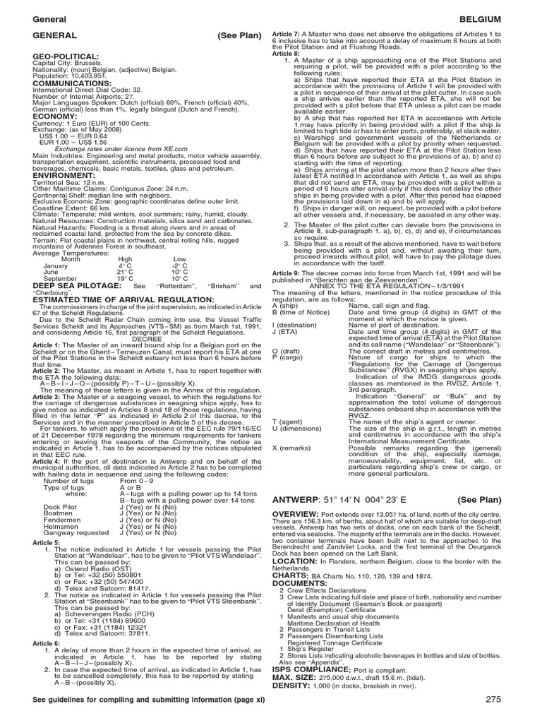 General Belgium General (See Plan) : Geo-Political | PDF | Turbine | Territorial Waters