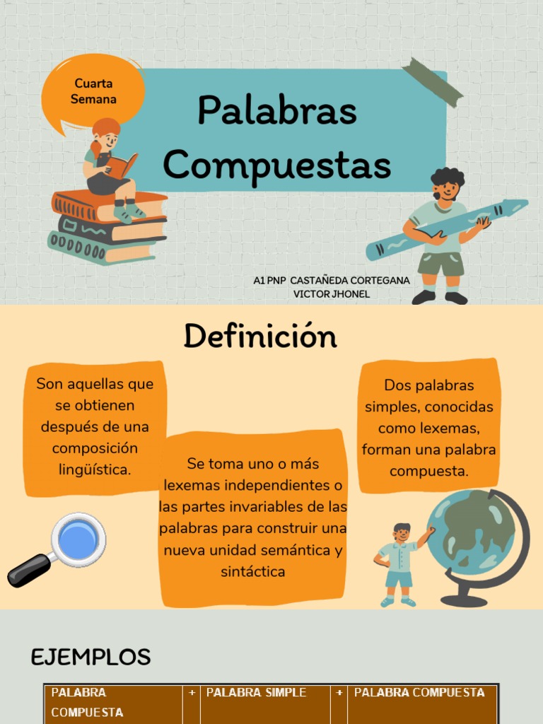 Definición y Ejemplos de Palabras Compuestas | PDF | Adverbio | Verbo