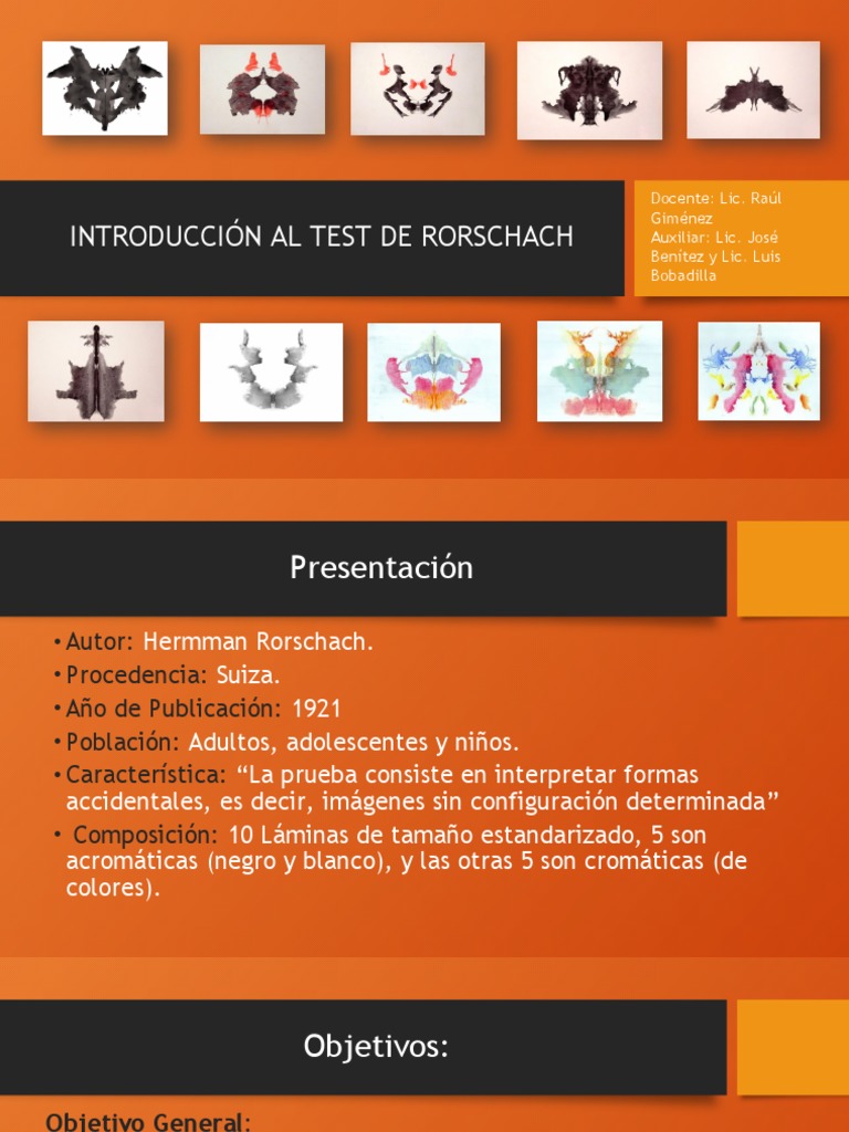 Introducción Al Test de Rorschach | PDF | Sicología | Conceptos ...