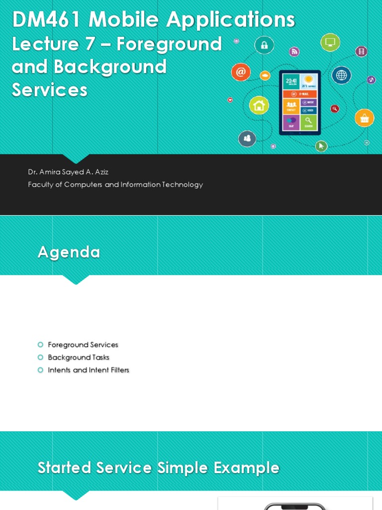Foreground vs Background Services in Android | PDF | Mobile App | Class ...
