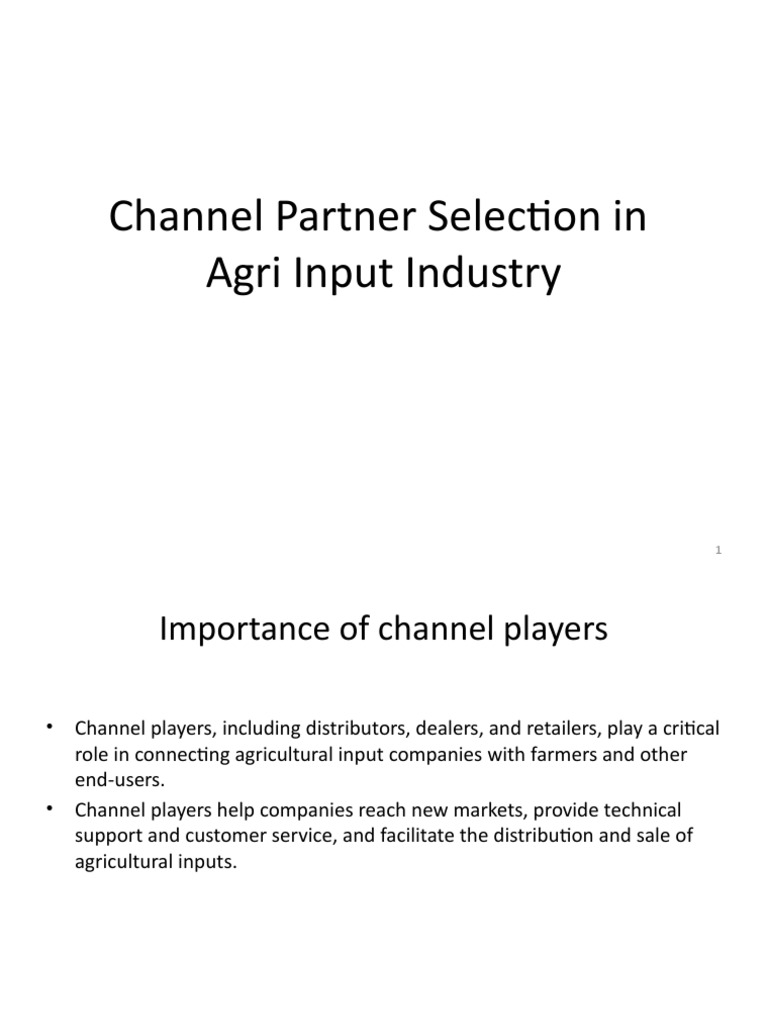 10 AIM - Channel Partners in Agri Input Industry | PDF | Reputation ...