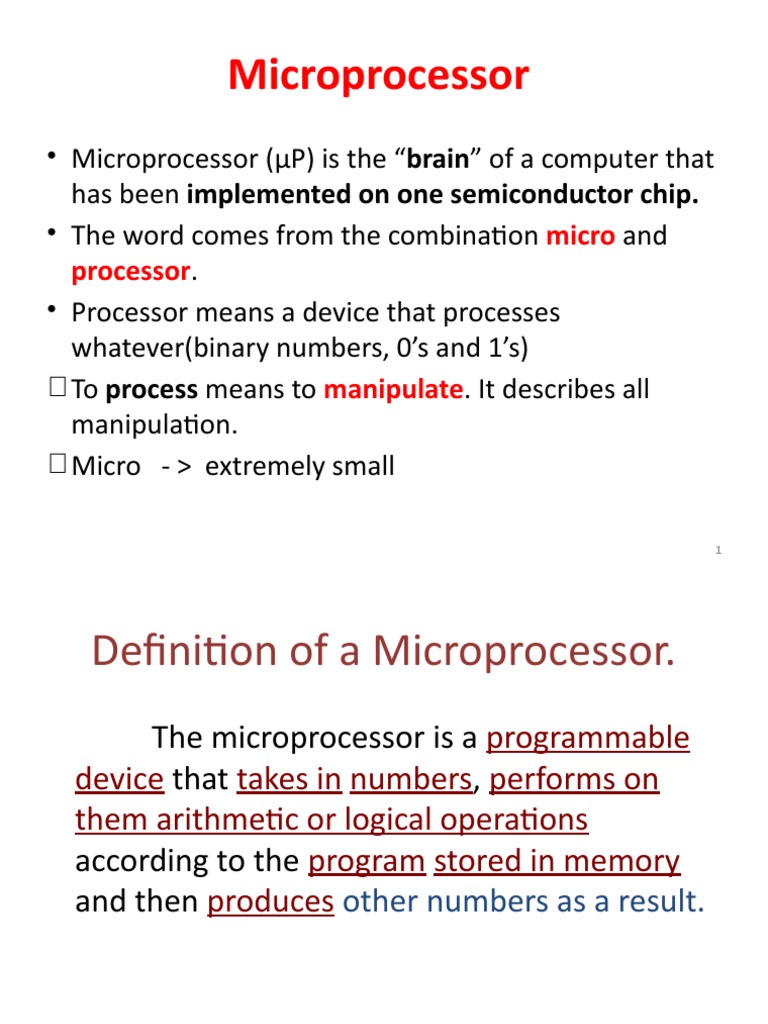 Microprocessor: Micro Processor | PDF | Central Processing Unit | Assembly Language