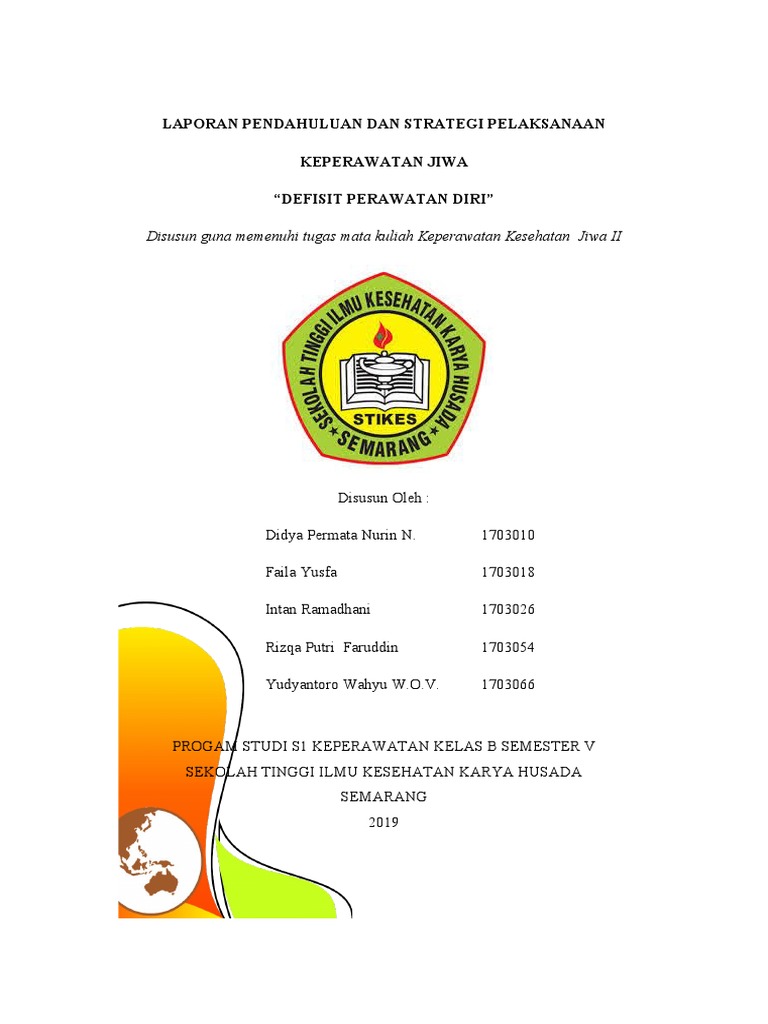 Laporan Pendahuluan Dan Strategi Pelaksanaan Keperawatan Jiwa "Defisit Perawatan Diri" | PDF