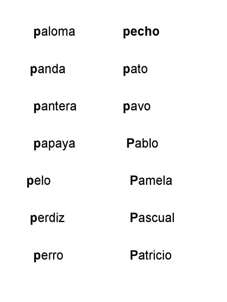 Palabras Simples | PDF