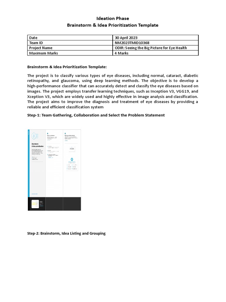 Brainstorming - Idea Generation - Prioritizaation Template | PDF Brainstorming - Idea Generation - Prioritizaation Template | PDF