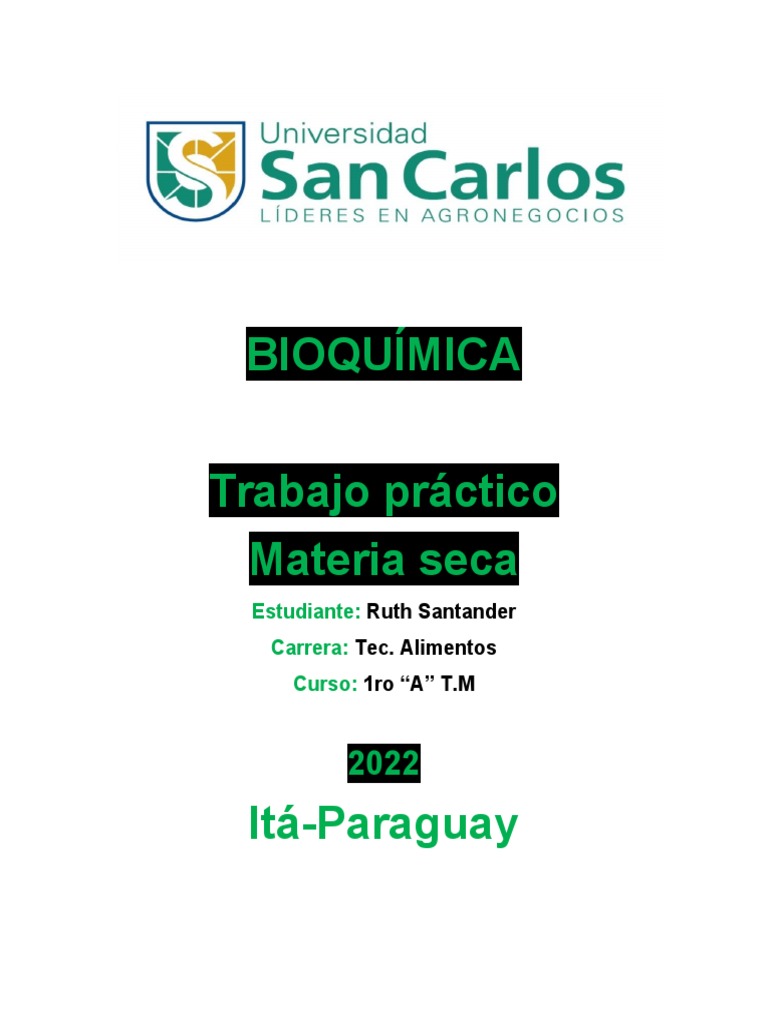 Análisis sobre la determinación de la materia seca y sus aplicaciones ...
