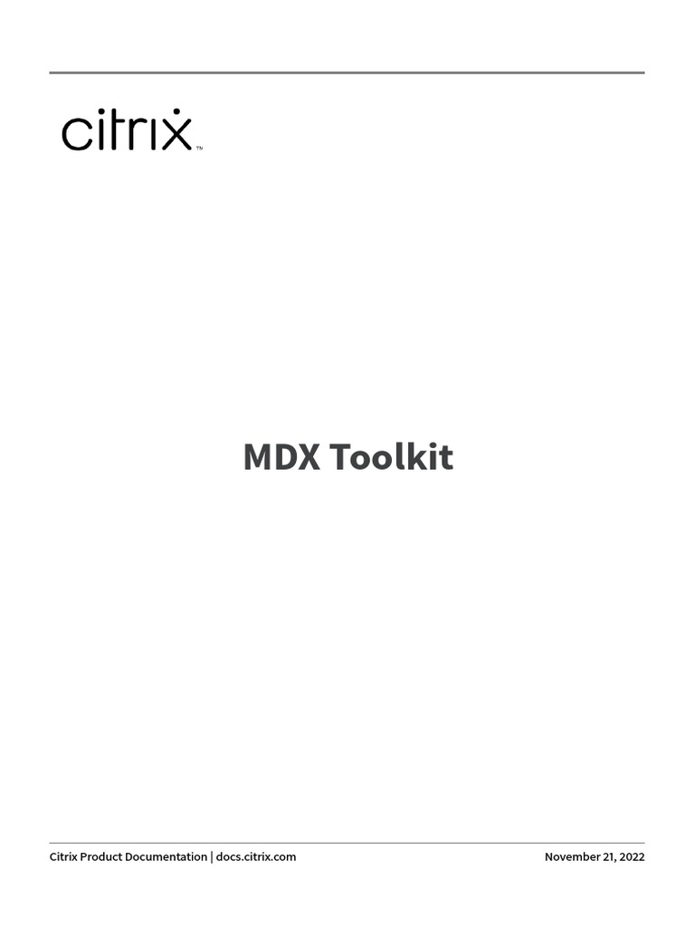 MDX Toolkit | PDF | Ios | Mobile App