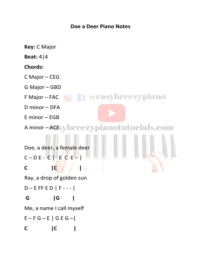 Doe A Deer Piano | PDF