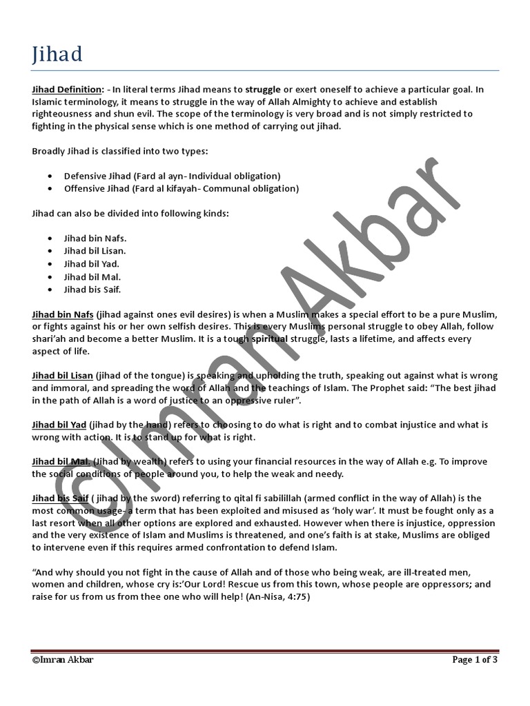 Jihad | PDF | Jihad | Muhammad