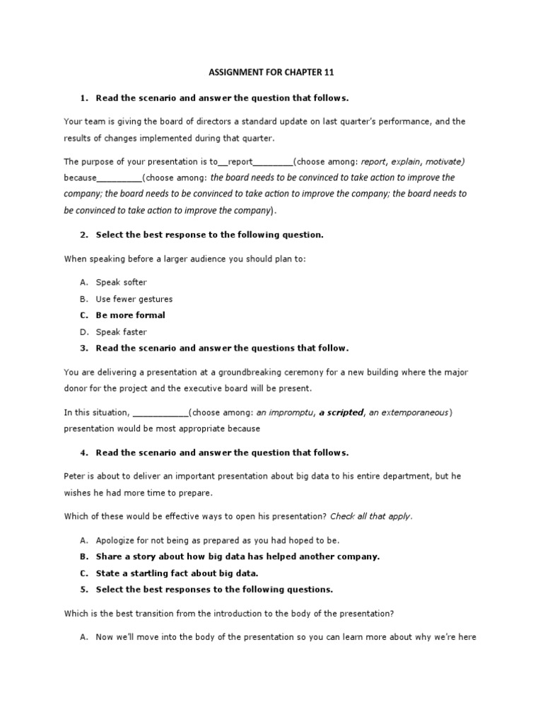 Chapter 7 - Assignment - Presentation | PDF