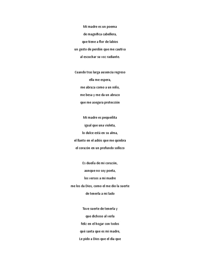 Mi Madre Es Un Poema | PDF