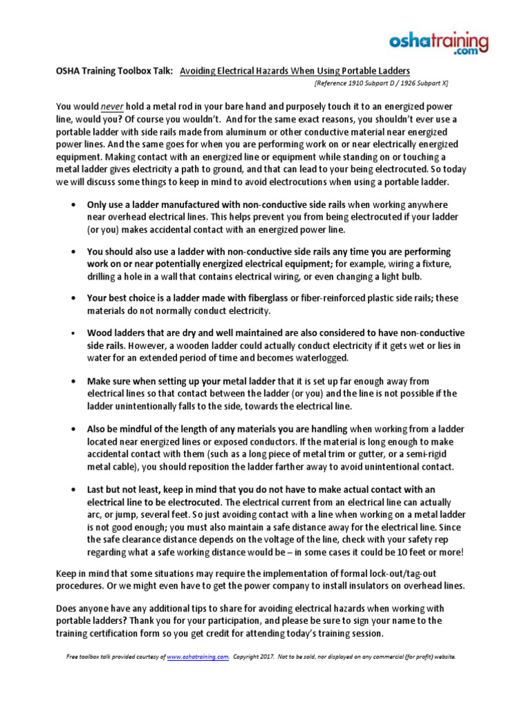 TBT-Ledder Safety 12 | PDF | Insulator (Electricity) | Ladder