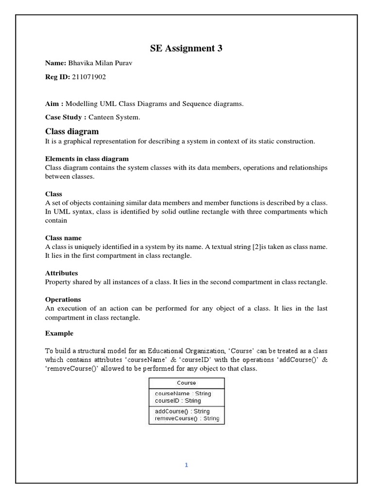 Modeling a Canteen System Using UML Class and Sequence Diagrams | PDF ... Modeling a Canteen System Using UML Class and Sequence Diagrams | PDF ...