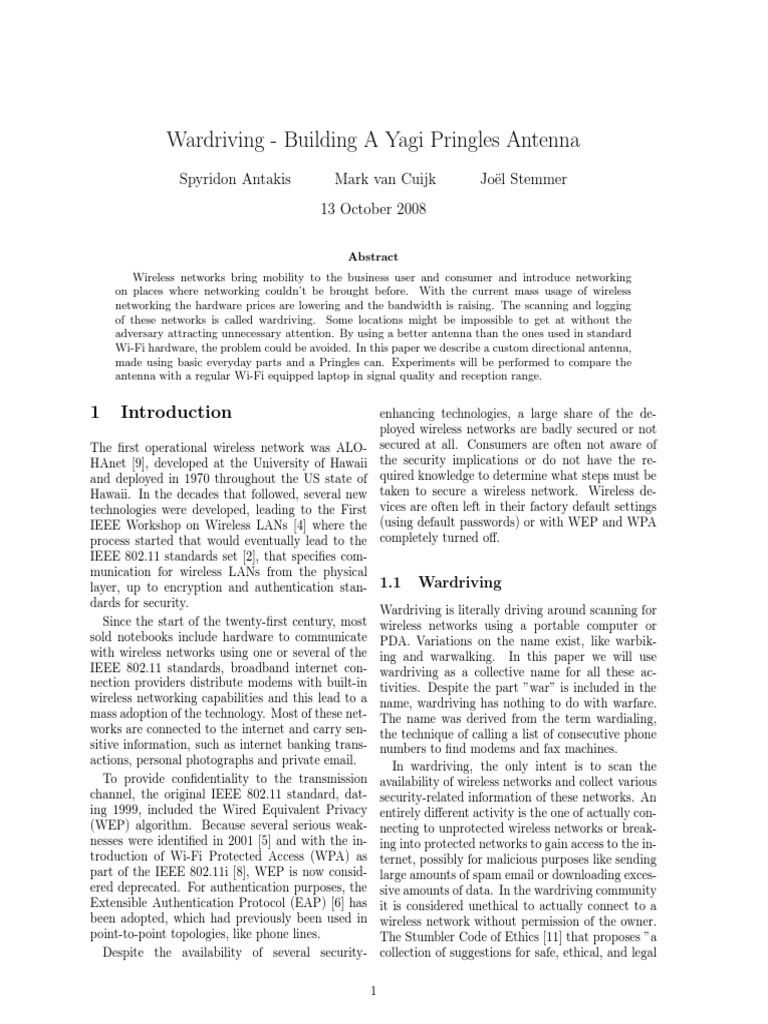 Wardriving - Building A Yagi Pringles Antenna: Spyridon Antakis Mark ...