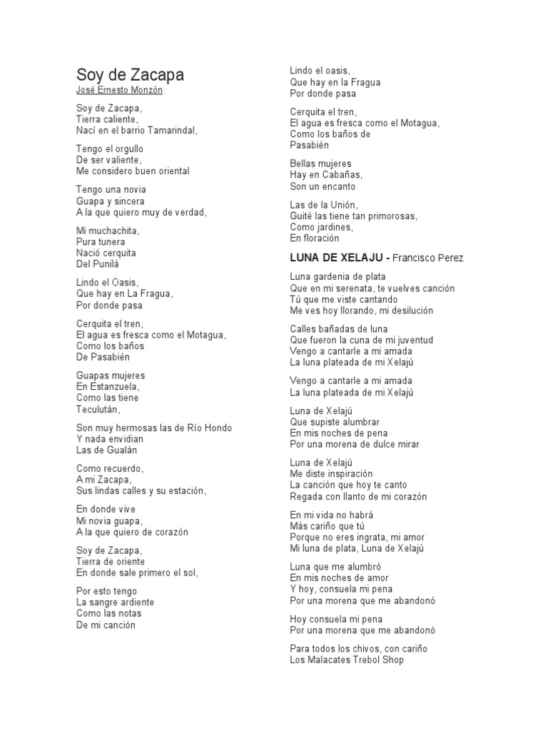 Canciones Guatemaltecas | PDF | Guatemala