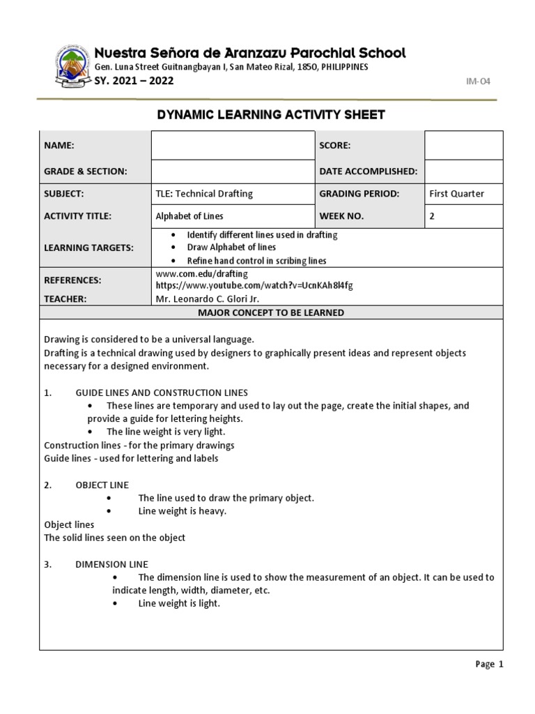 Drafting Plate Border Guidelines | PDF