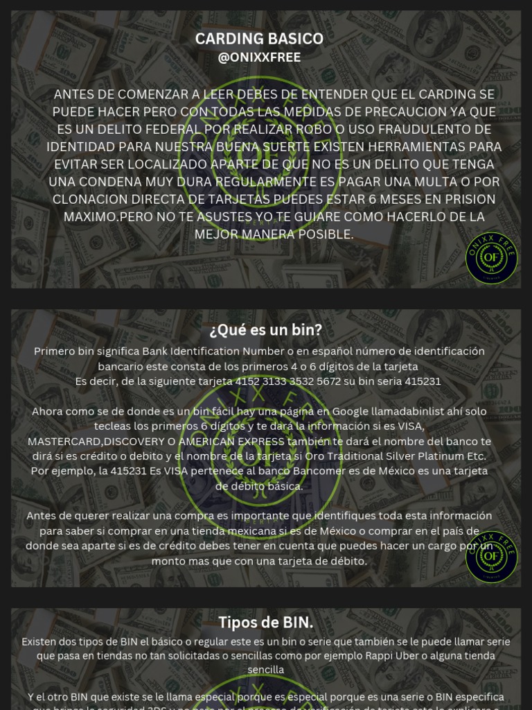 Carding Basico | PDF | Tarjeta de débito | Business