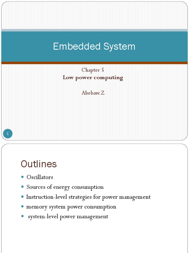 Embedded System: Low Power Computing | PDF