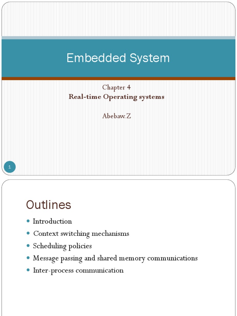 Embedded System: Real-Time Operating Systems | PDF