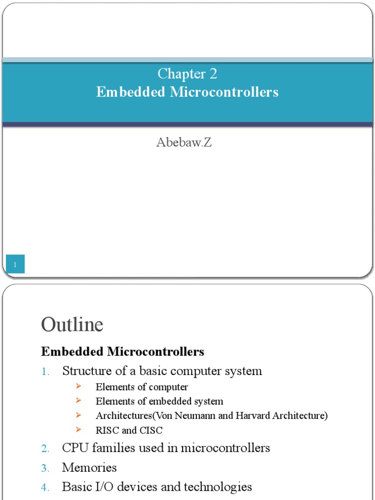Embedded Microcontrollers: Abebaw.Z | PDF