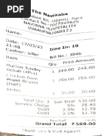 Restaurant Bill Format in Excel | PDF