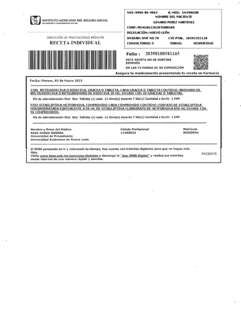 Receta PARA EDITAR Original | PDF