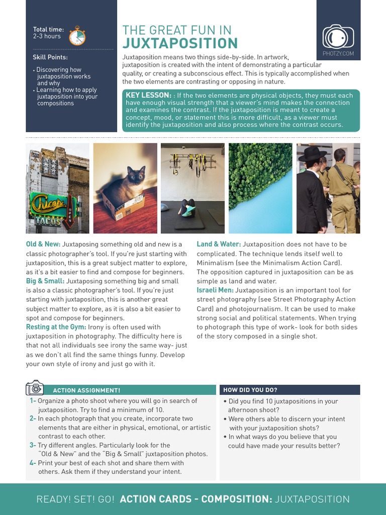 ActionCards Juxtaposition | PDF | Composition (Visual Arts) | Cognition