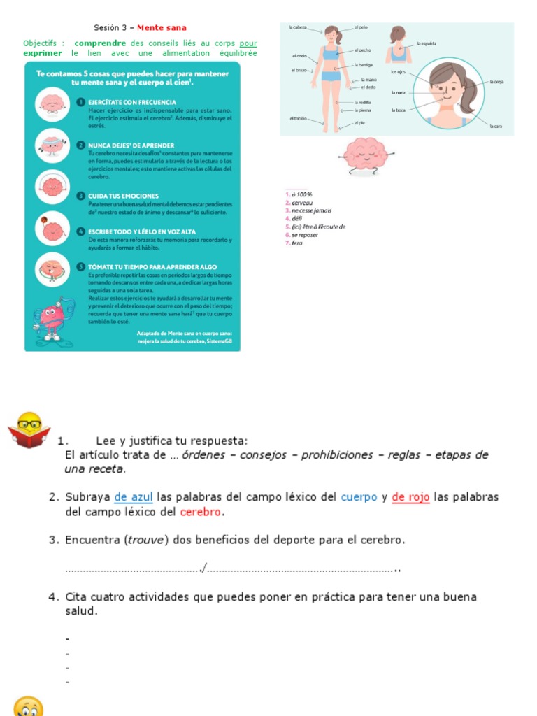 Sesión 3 - : Mente Sana | PDF