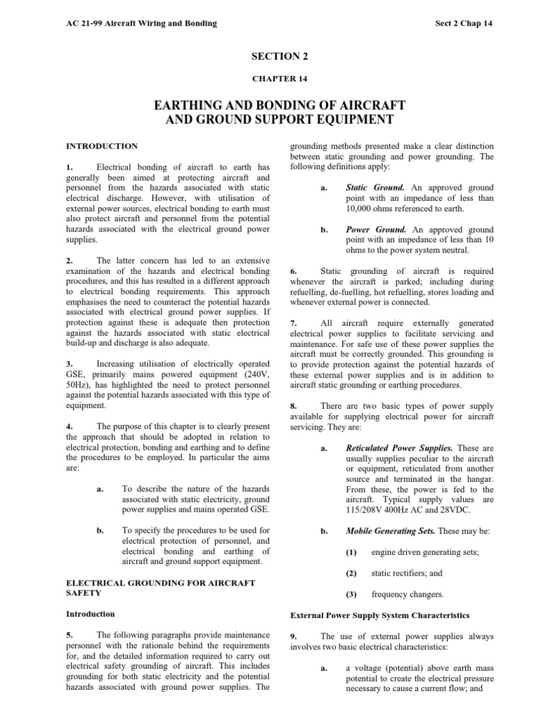 Bonding of Aircraft | PDF | Power Supply | Electrical Connector
