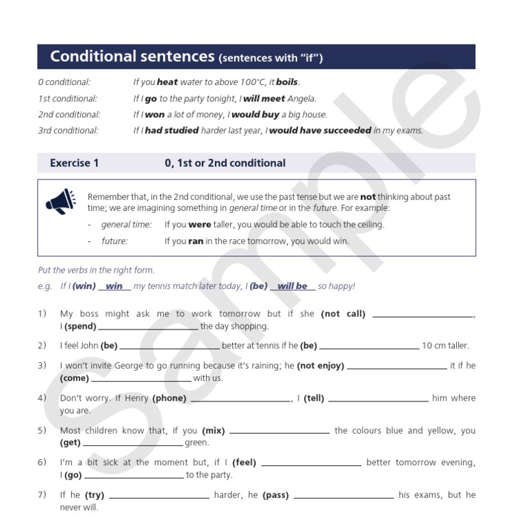 b1 Sample Conditionals | PDF | Linguistic Typology | Languages
