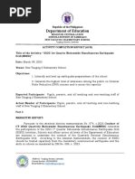 1st Quarter NSED - NARRATIVE REPORT - PAKU NATIONAL HIGH SCHOOL | PDF ...