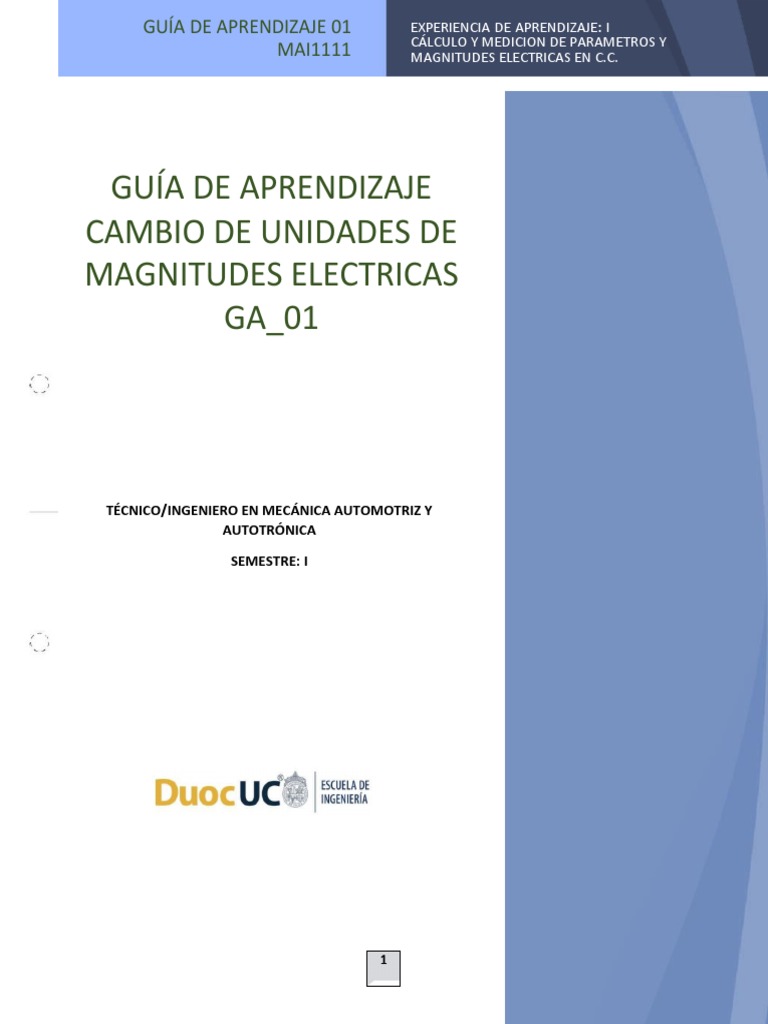 1.1.2 Guía de Aprendizaje N°1 | Descargar gratis PDF | Sistema Internacional de Unidades | Mole ...