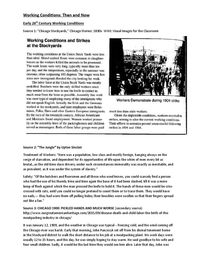 Working Conditions: Then and Now | Download Free PDF | Employment ...