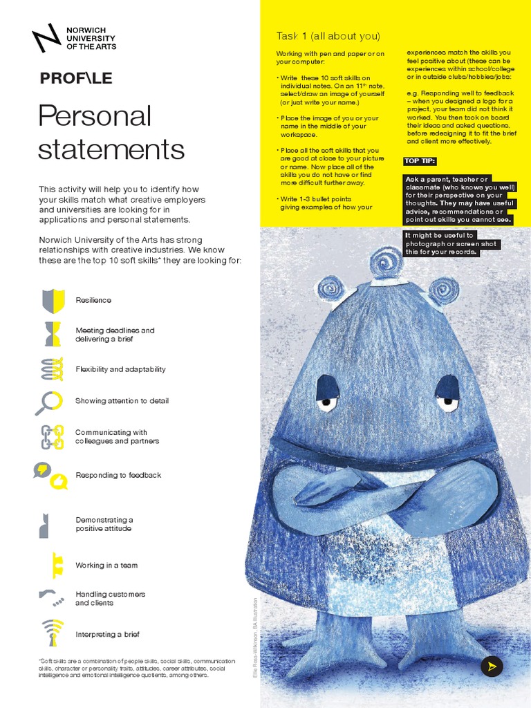 Nua Personal-Statement Worksheet | PDF | Behavior Modification ...