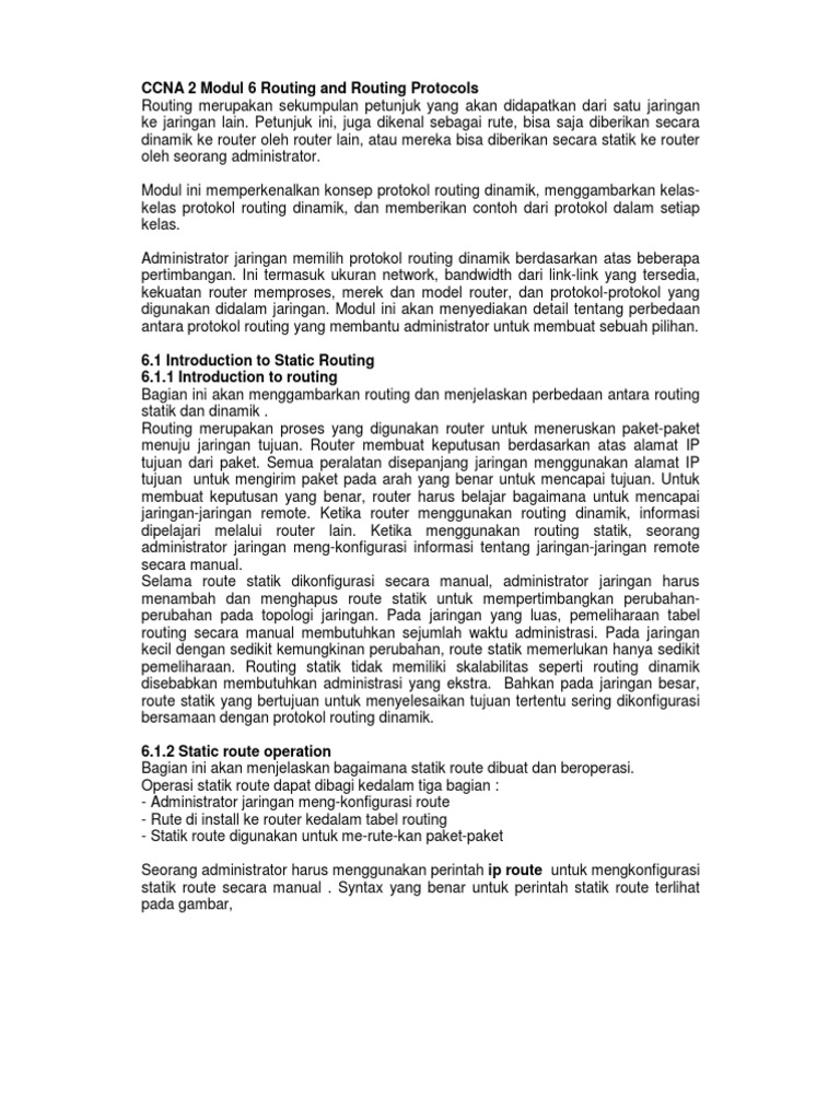 CCNA 2 M6 Routing and Routing Protocols | PDF