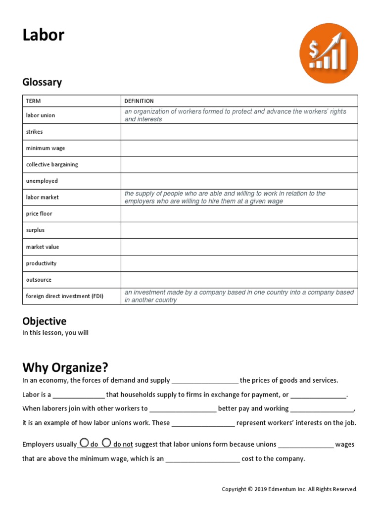 Guided Notes - Labor | Download Free PDF | Labour Economics | Employment