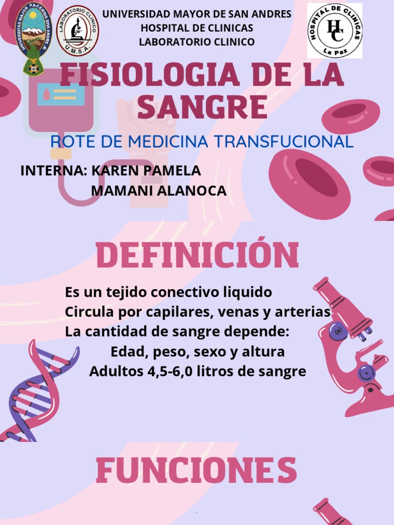 Fisiología de la sangre: Composición, funciones y valores normales | PDF | Sangre | Membrana celular
