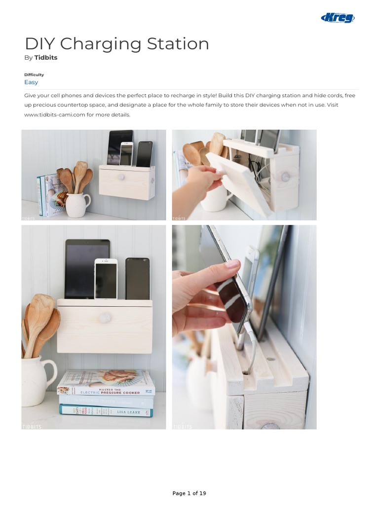 Diy Charging Station | PDF | Drill | Screw