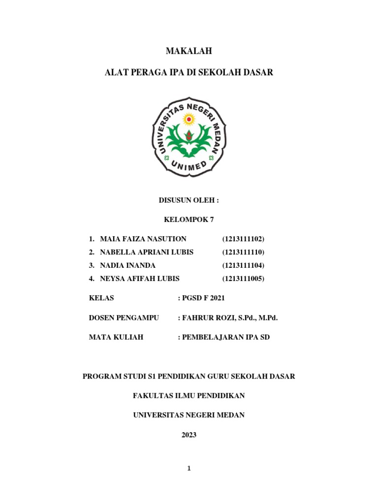 Alat Peraga IPA untuk SD: Panduan Desain | PDF