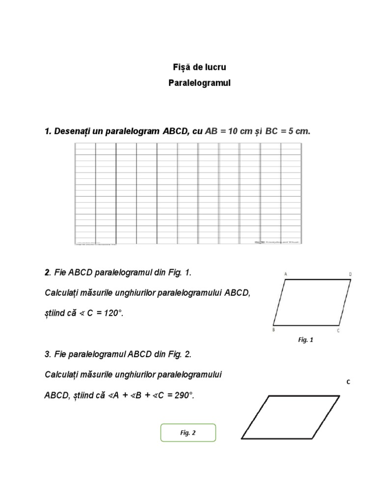 1 Paralelogramul | PDF