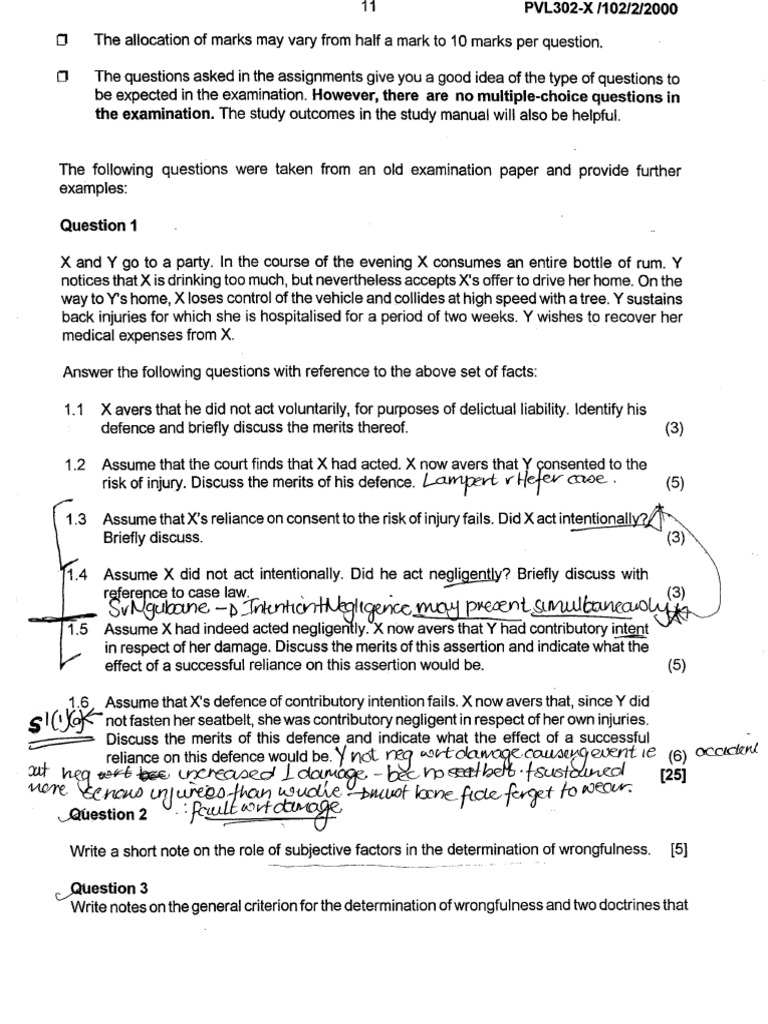 PVL3703-past Paper Questions | PDF