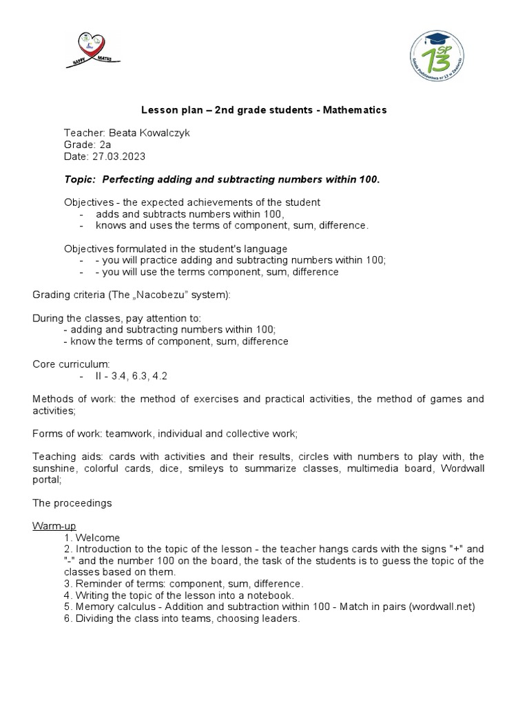 Numbers - Grade 2 | Download Free PDF | Teachers | Cognition