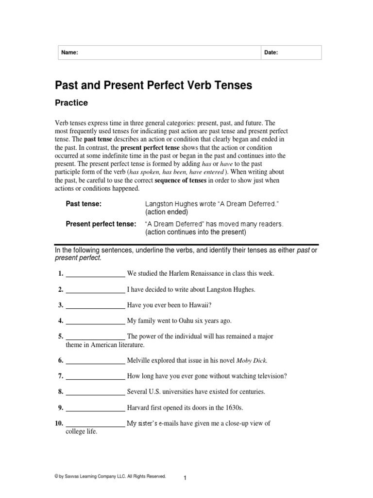 Perfect Tenses | PDF | Grammatical Tense | Perfect (Grammar)
