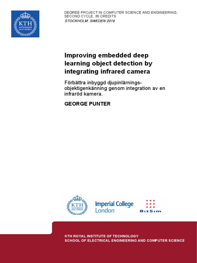 Improving Embedded Deep Learning Object Detection by Integrating Infrared Camera | PDF | Field ...