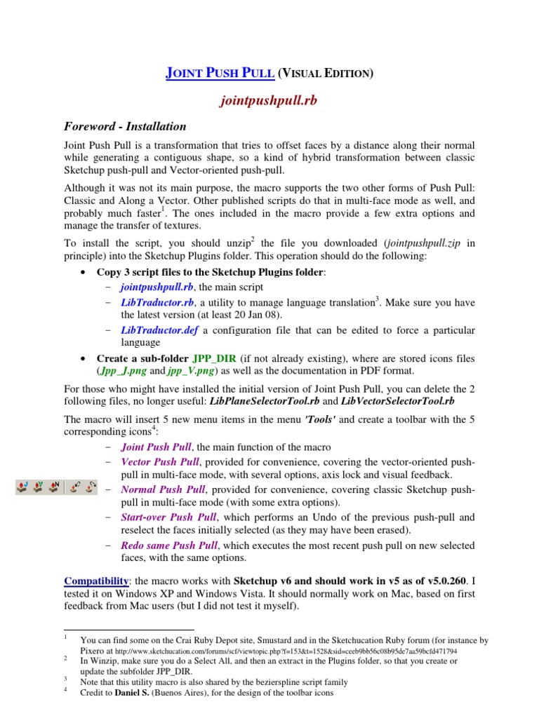 Tutorial Joint Push Pull - English - V1.1 - 20 Feb 08 | PDF | Triangle ...