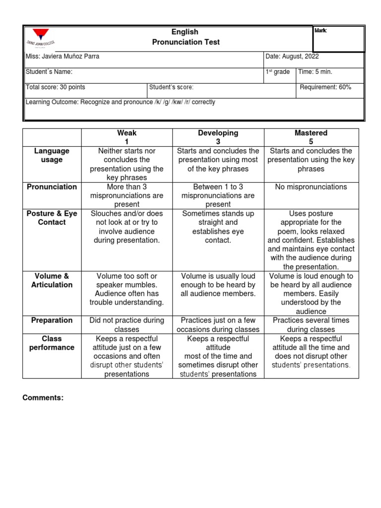 1st Grade - Pronunciation - August | PDF | Linguistics | Human ...