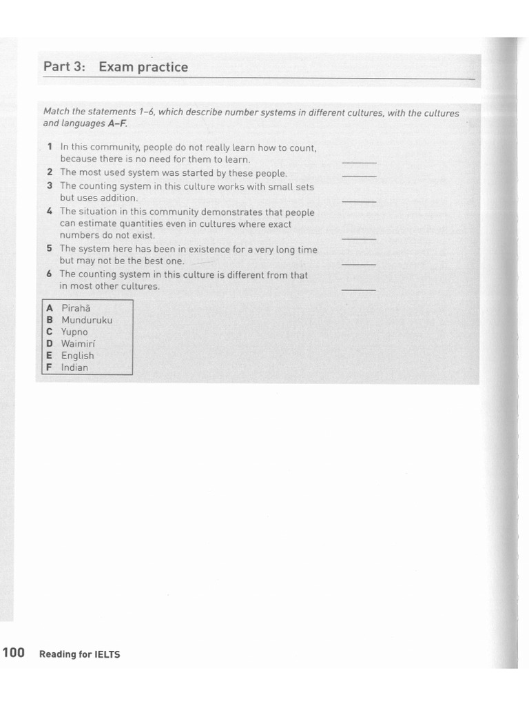 Reading For IELTS - Homework Practice | PDF