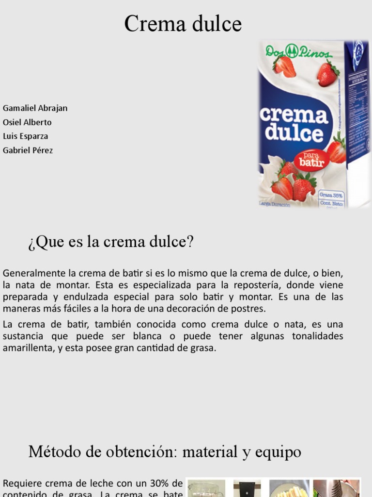 Crema Dulce | PDF