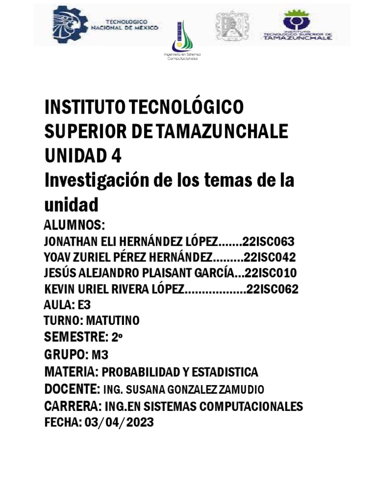 Inv de Los Temas de La Unidad - E2 | PDF | Distribución normal ... Inv de Los Temas de La Unidad - E2 | PDF | Distribución normal ...