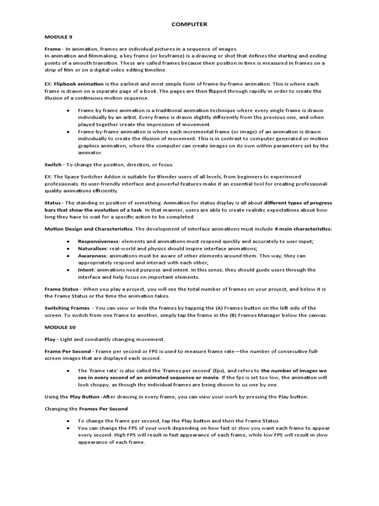 Computer | PDF | Frame Rate | Computer Animation